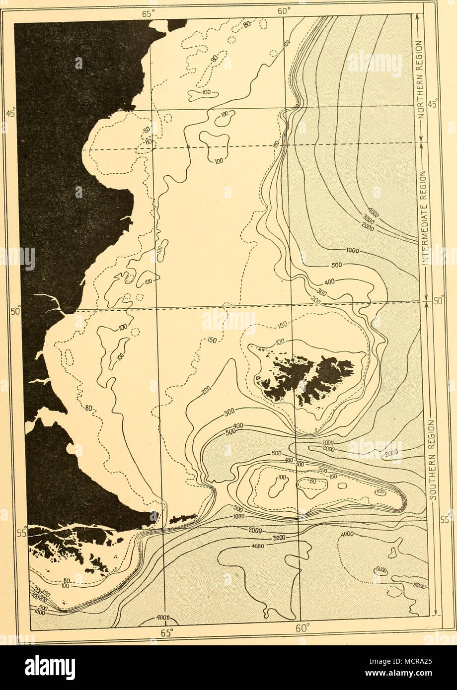 . Fig. 3. Topography of the sea floor. (Depths in metres.) 3-2 Stock ...