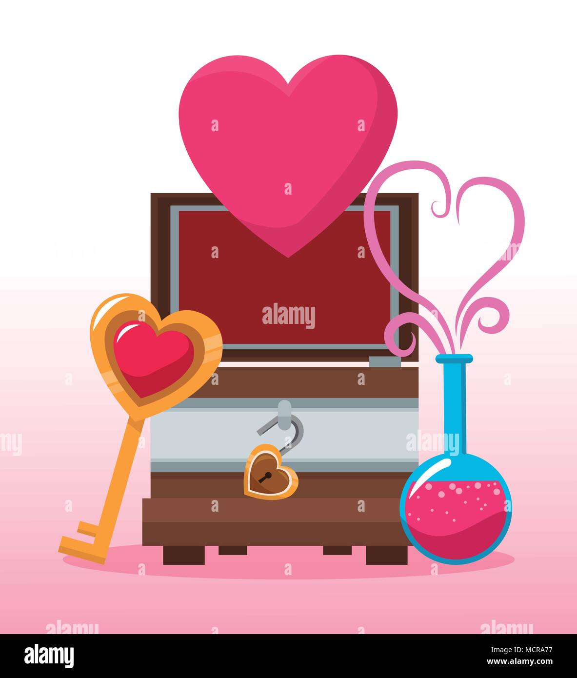 Chest with heart cartoon Stock Vector Image & Art - Alamy