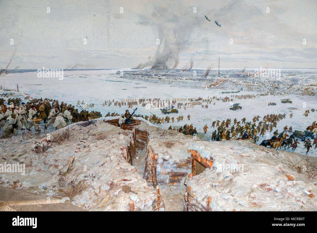 KIROVSK, RUSSIA - SEPTEMBER 13, 2015: Fragment of the diorama ...