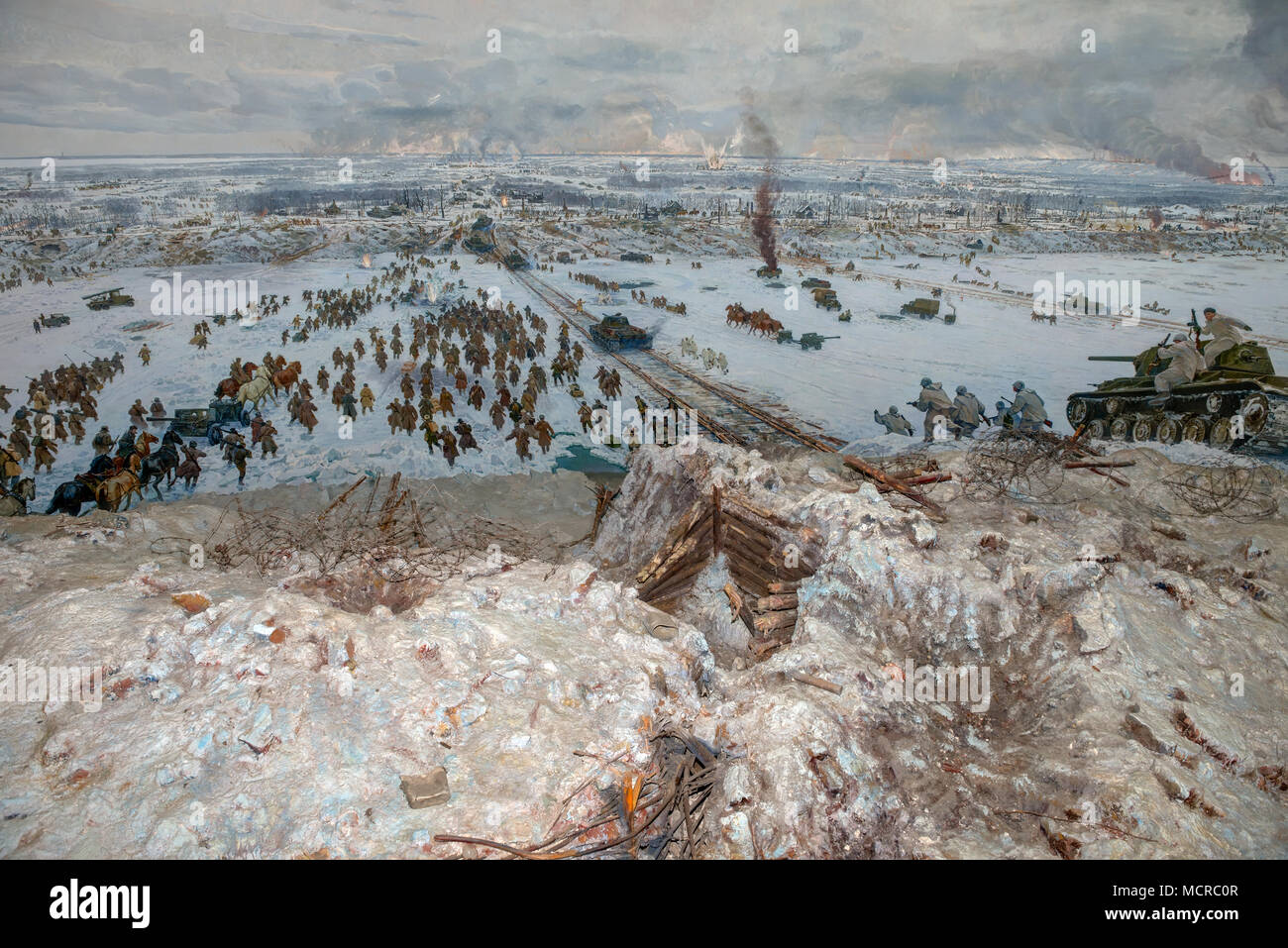 KIROVSK, RUSSIA - SEPTEMBER 13, 2015: Fragment of the diorama ...