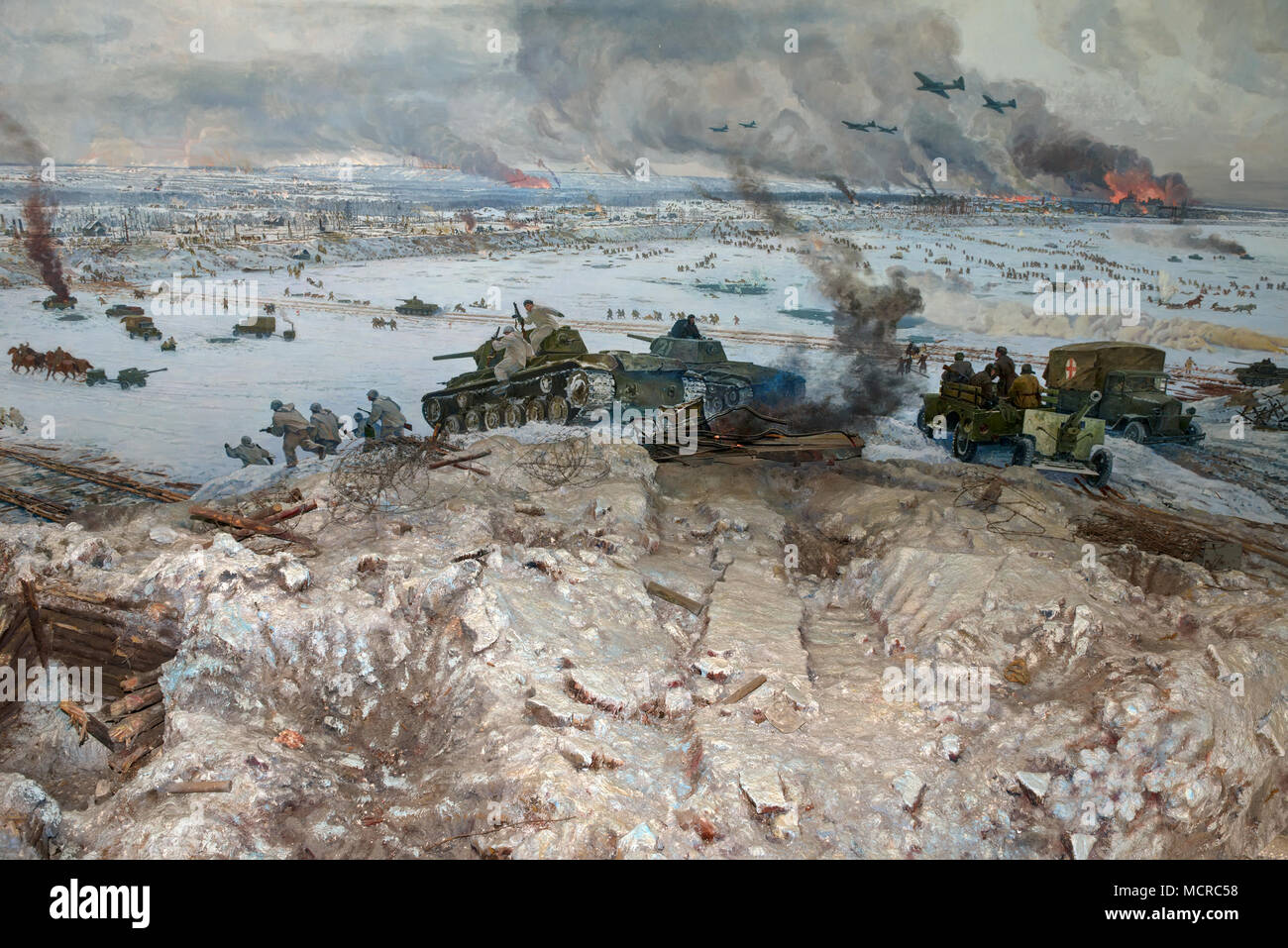 KIROVSK, RUSSIA - SEPTEMBER 13, 2015: Fragment of the diorama ...