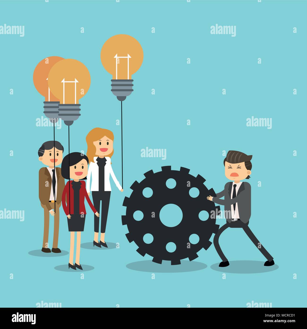 Business teamwork cartoon Stock Vector Image & Art - Alamy