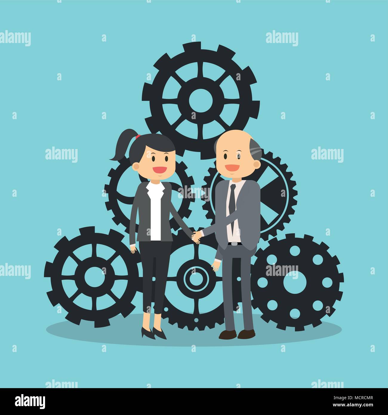 Business teamwork cartoon Stock Vector Image & Art - Alamy