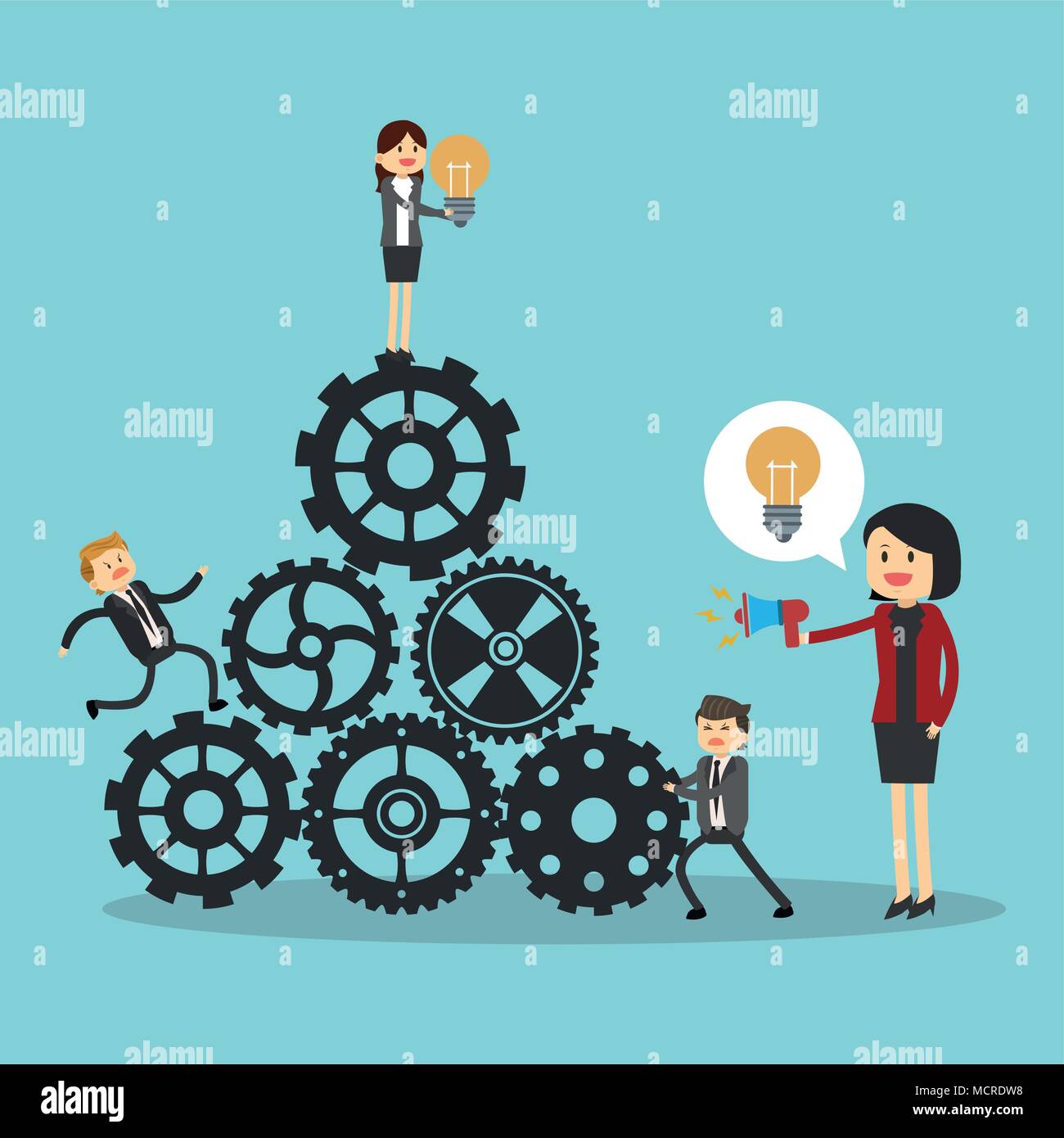Business teamwork cartoon Stock Vector Image & Art - Alamy