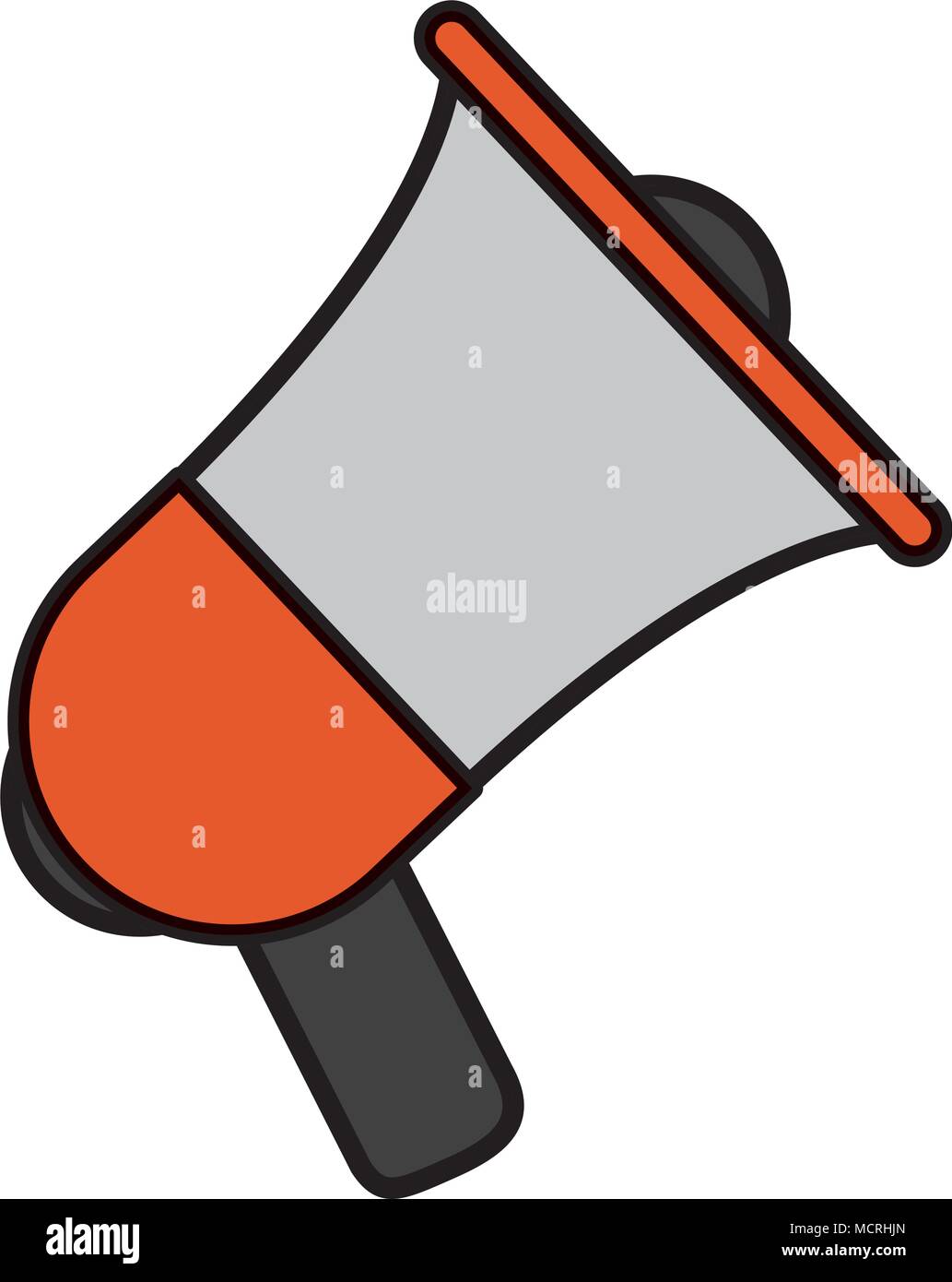 color megaphone horn speaker attention message Stock Vector Image & Art ...