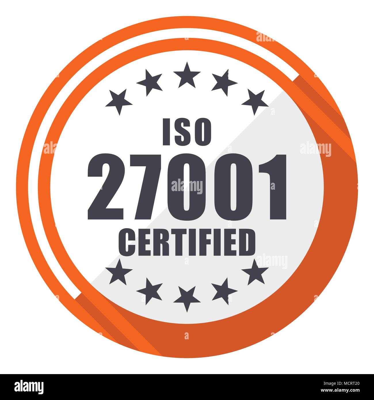 Iso 27001 flat design orange round vector icon in eps 10 Stock Vector ... Iso 27001 flat design orange round vector icon in eps 10 Stock Vector ...