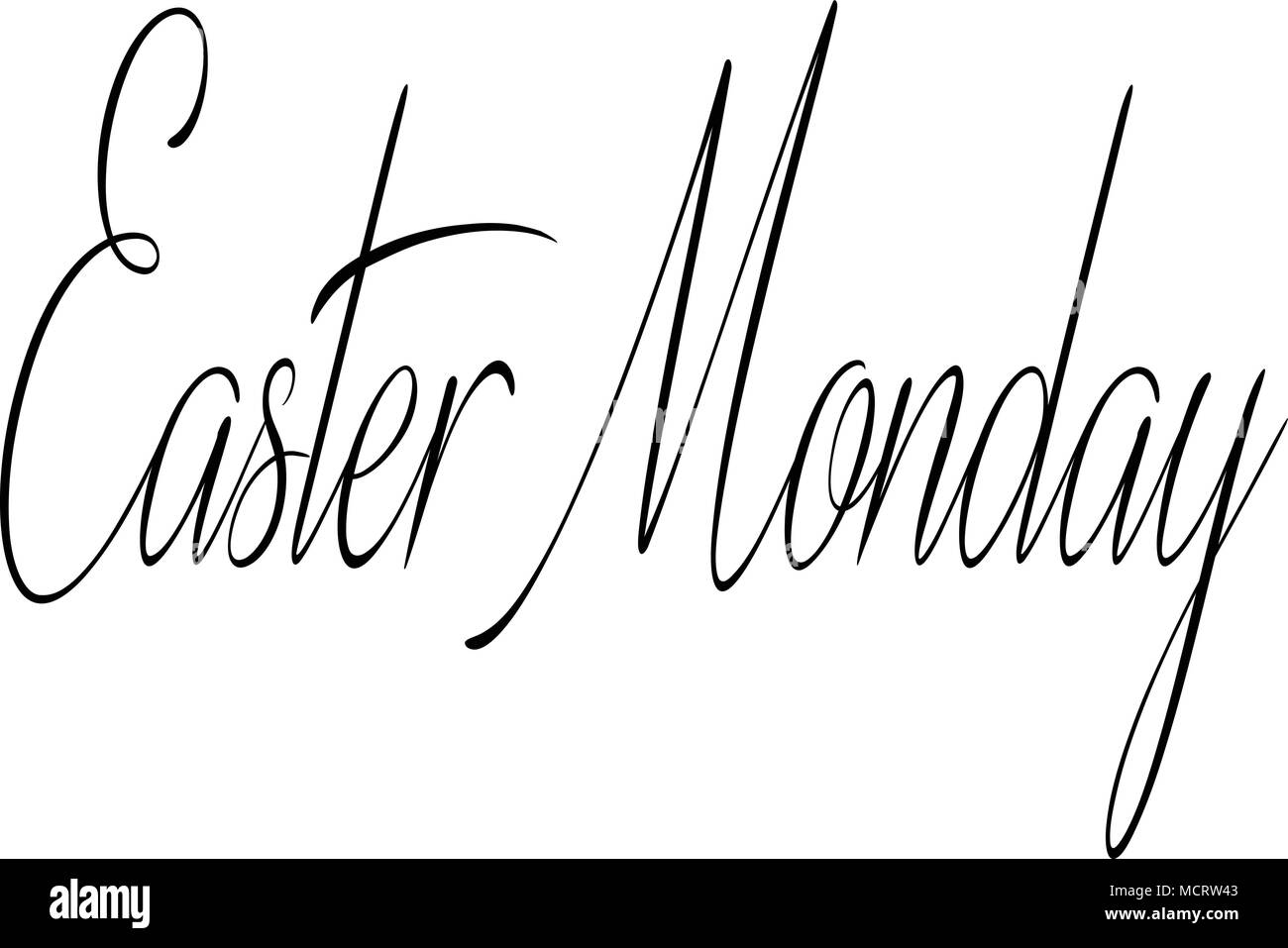 Easter Monday text sign illustration on white Background Stock Vector ...
