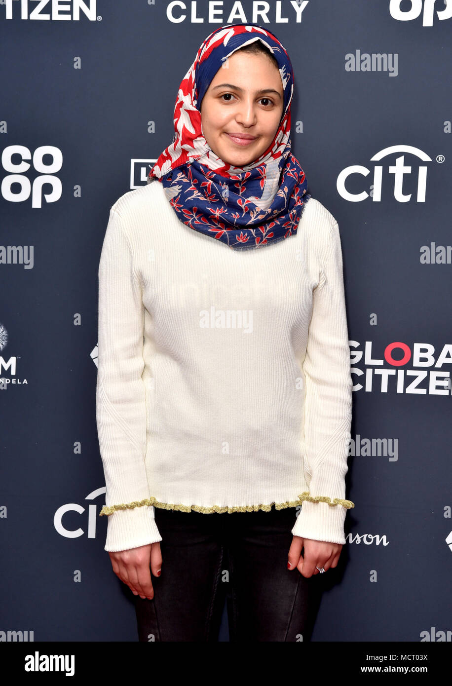 Muzoon Almellehan attending the Global Citizen Live event held at the ...