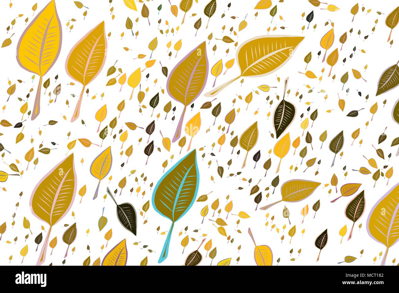 Modern geometrical leaves drawing background pattern abstract. No ...