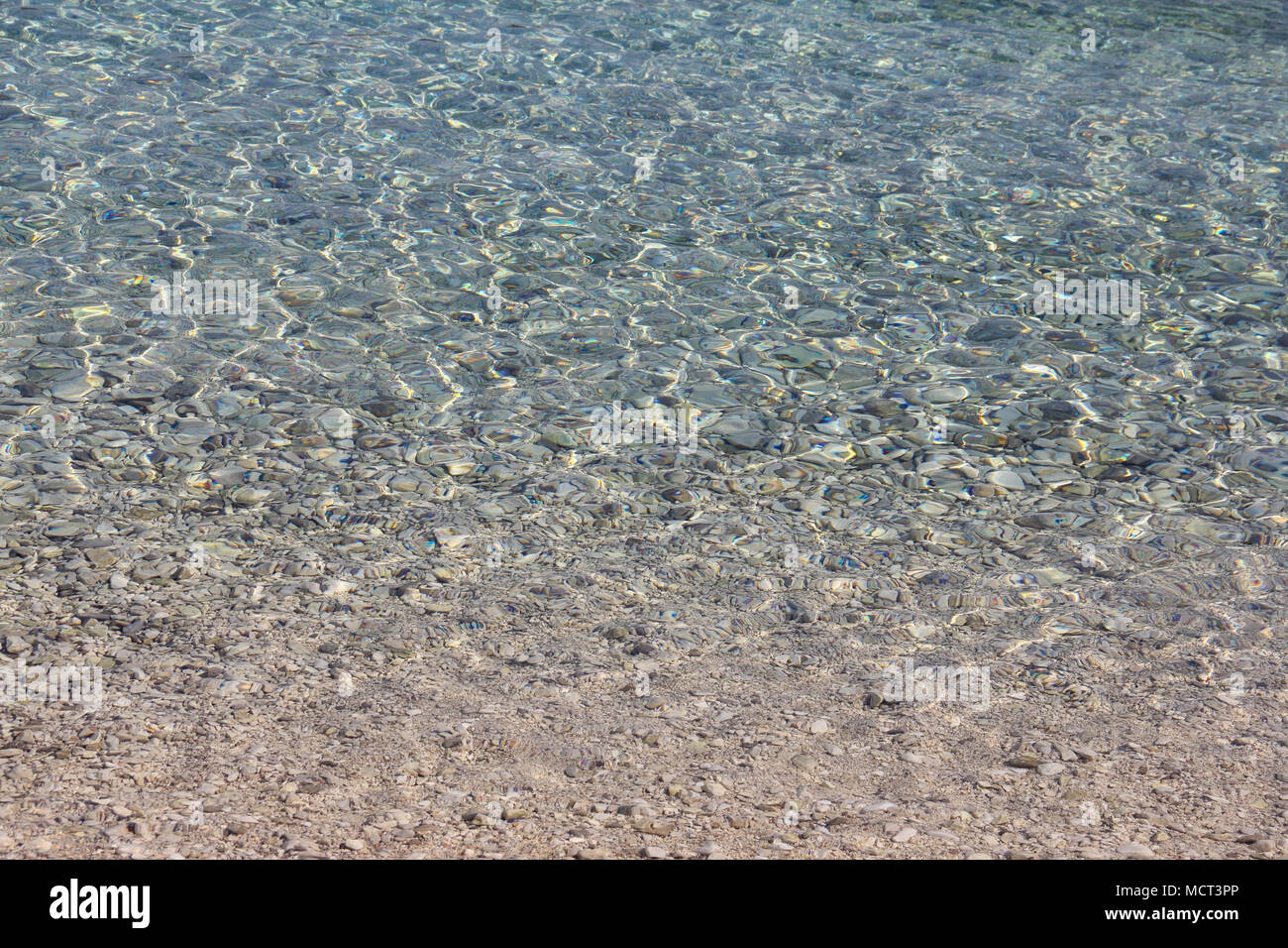 Beautiful background of crystal clear transparent sea water at sunny ...