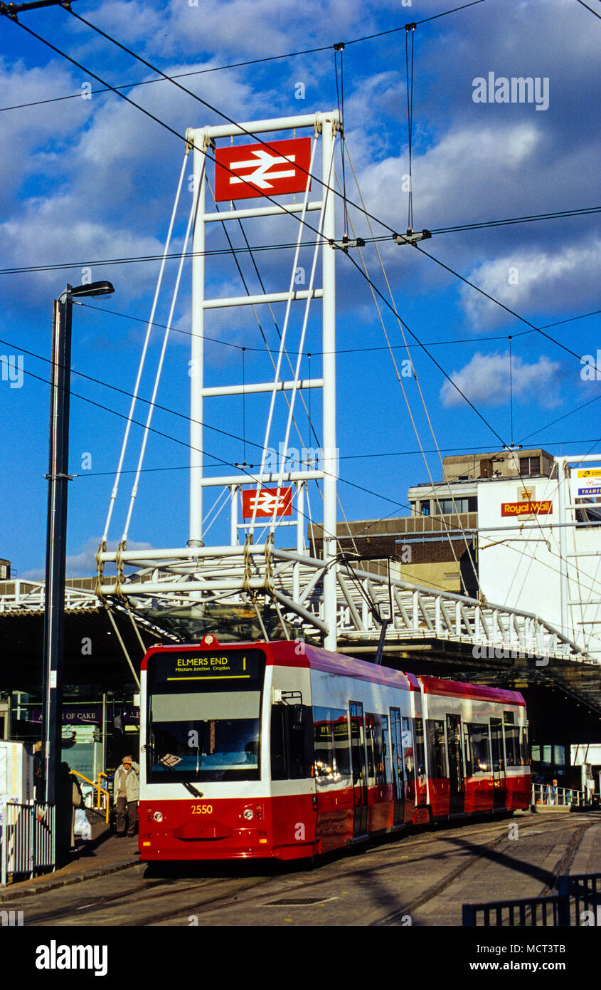 East Croydon Rail Station, Croydon Tramline, London, England Stock ...