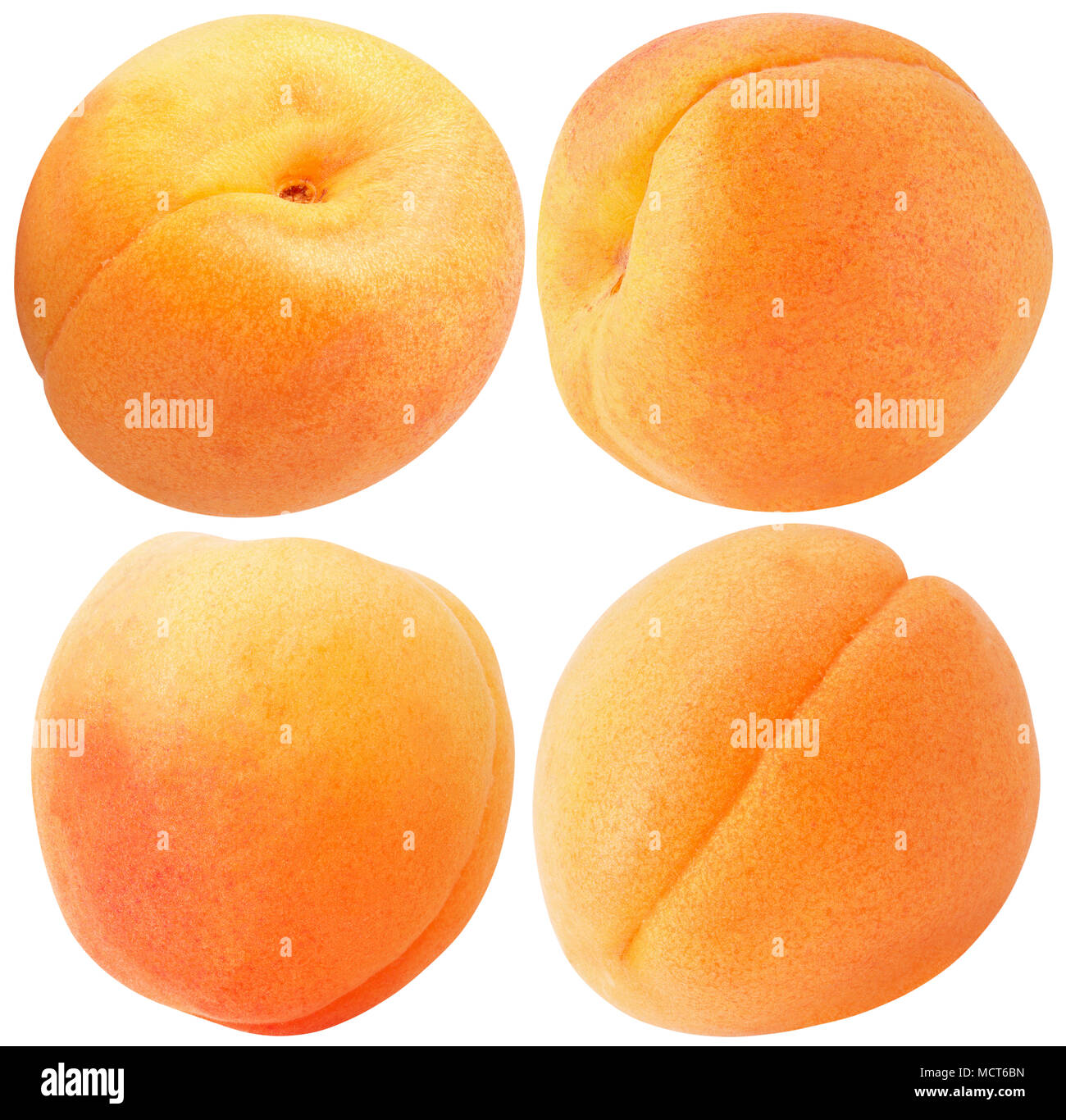 collection of apricots isolated on a white background Stock Photo - Alamy