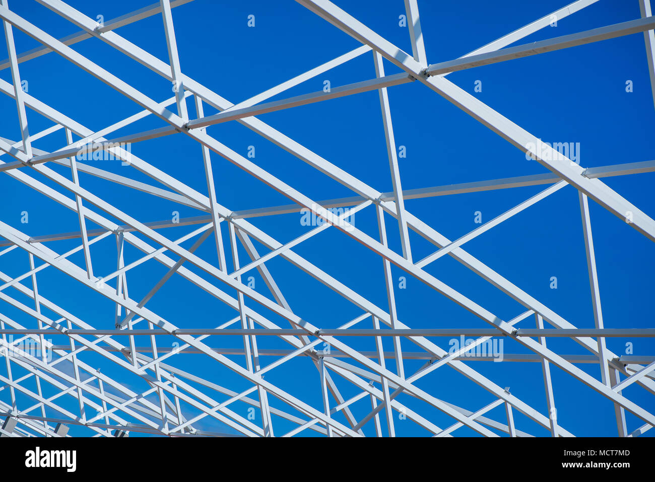 Industrial construction site of new commercial shopping mall in a city ...