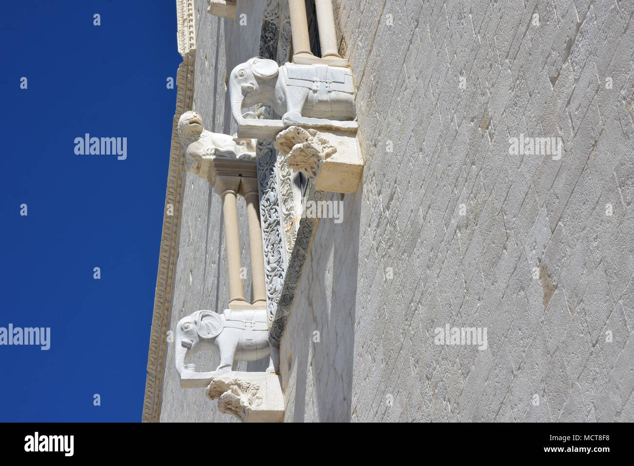 Italy, Puglia, Cathedral of Trani, Details of the main facade. example ...