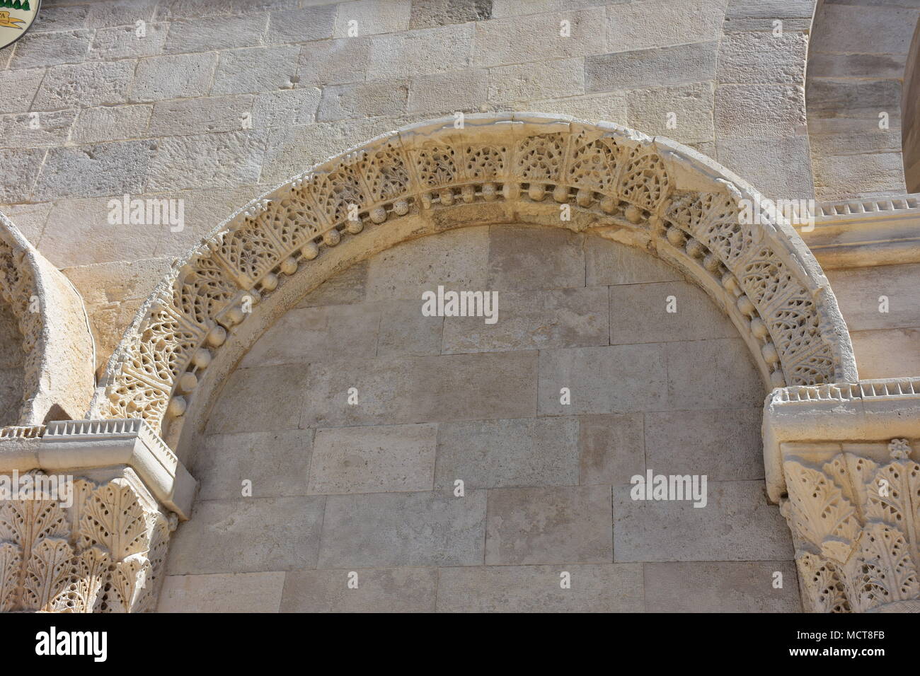 Italy, Puglia, Cathedral of Trani, Details of the main facade. example ...