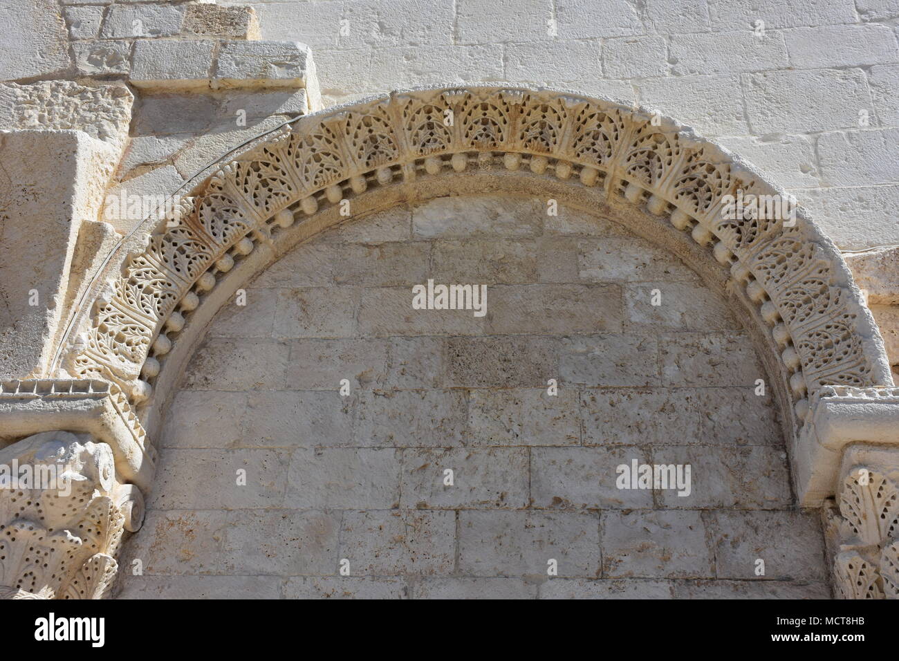 Italy, Puglia, Cathedral of Trani, Details of the main facade. example ...