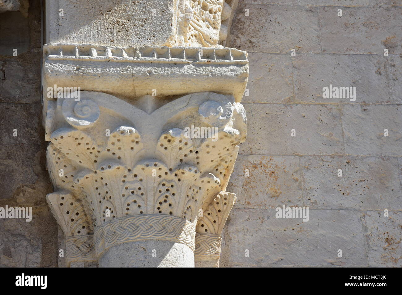 Italy, Puglia, Cathedral of Trani, Details of the main facade. example ...