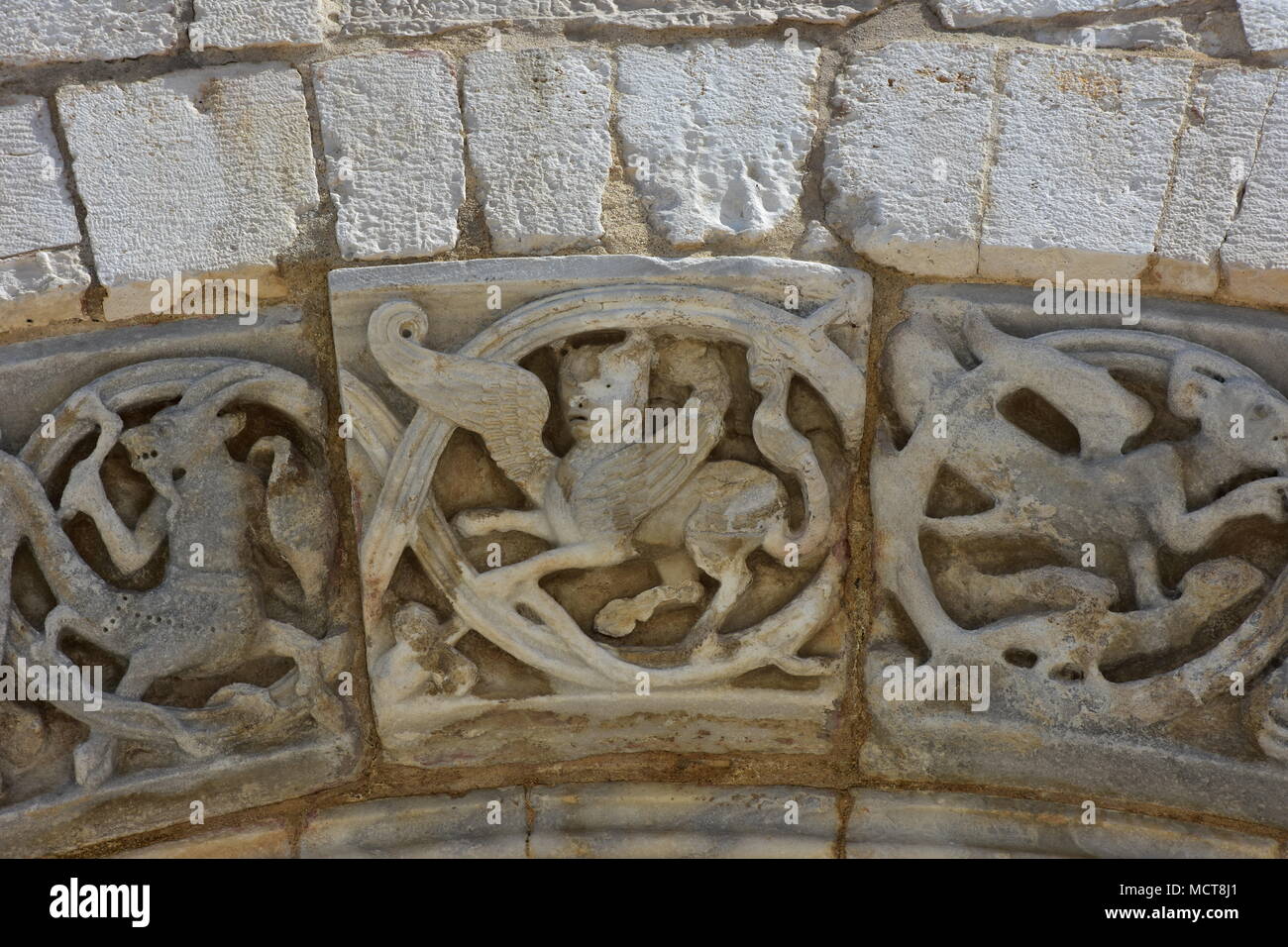 Italy, Puglia, Cathedral of Trani, Details of the main facade. example ...