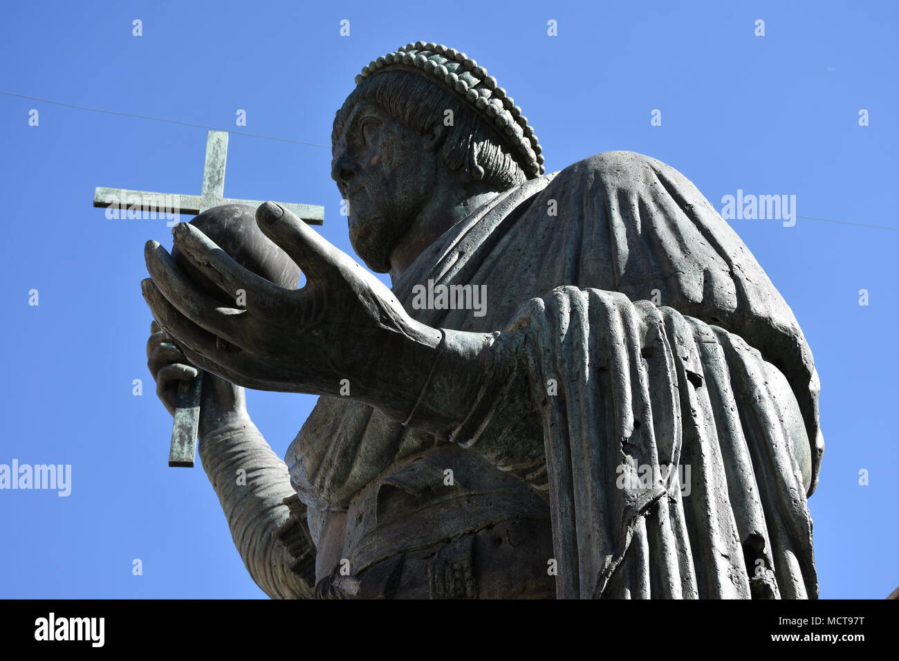 Italy, Puglia, The Colossus of Barletta, better known as Eraclio is a ...