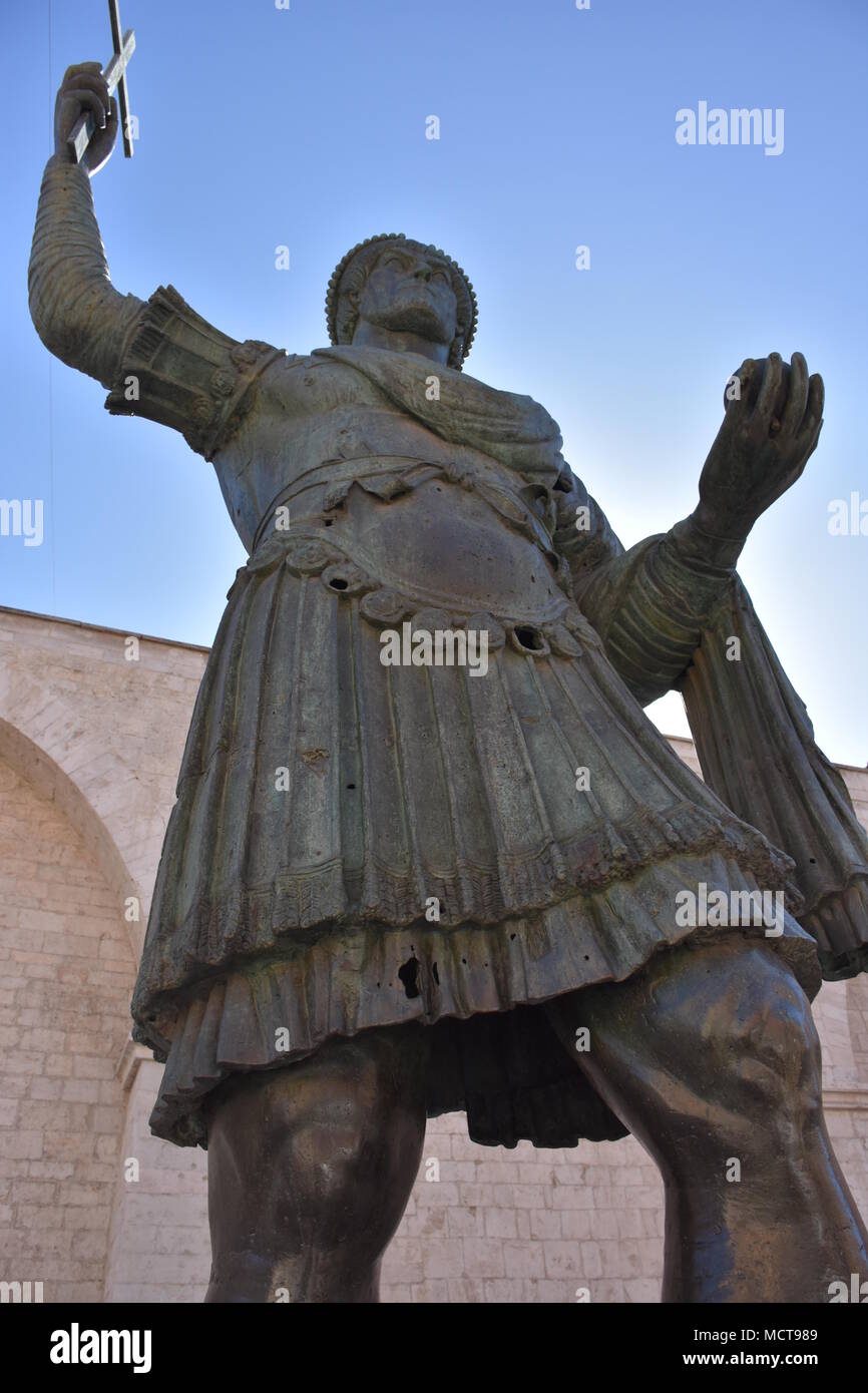 Italy, Puglia, The Colossus of Barletta, better known as Eraclio is a ...