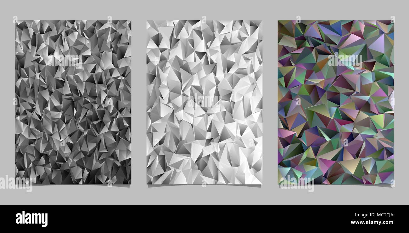 Polygonal Abstract Irregular Triangle Tile Mosaic Flyer Background