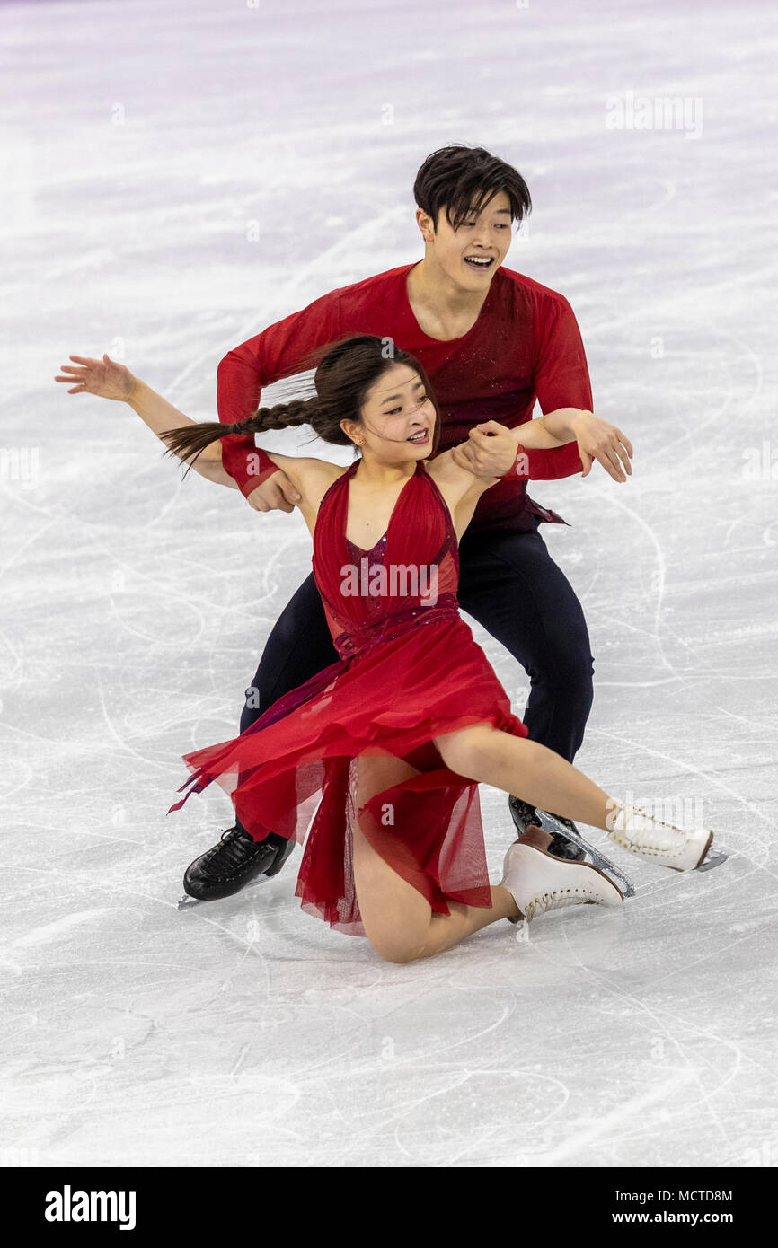 Maia Shibutani/Alex Shibutani (USA) win the bronze medal in Figure ...