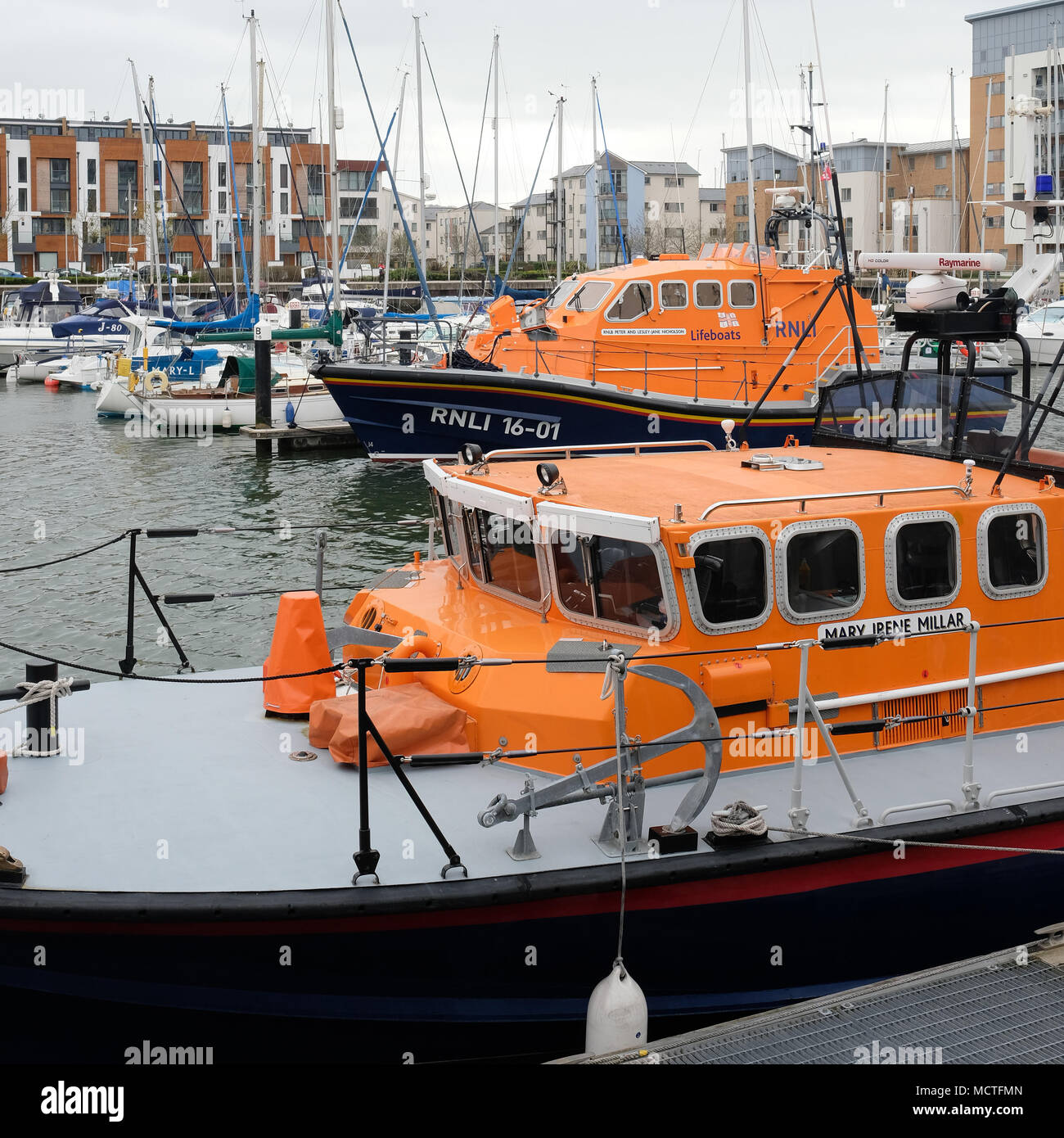 April 2018 - RNLI Life boats in Portishead Marina for servicing and ...