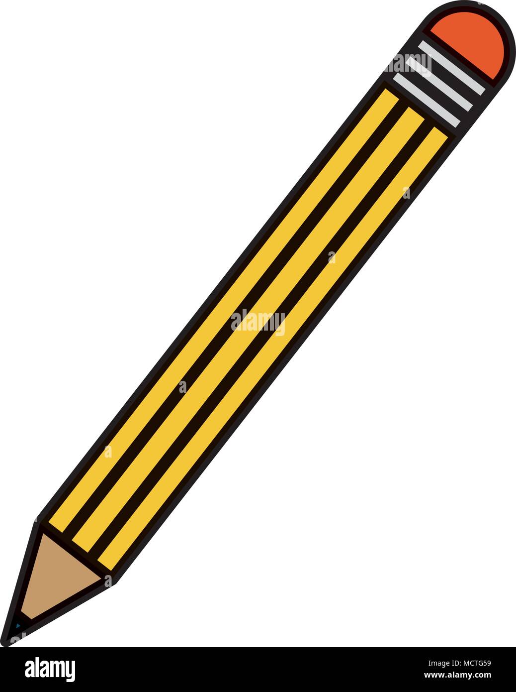 color pencil school object to drawing and write Stock Vector Image ...