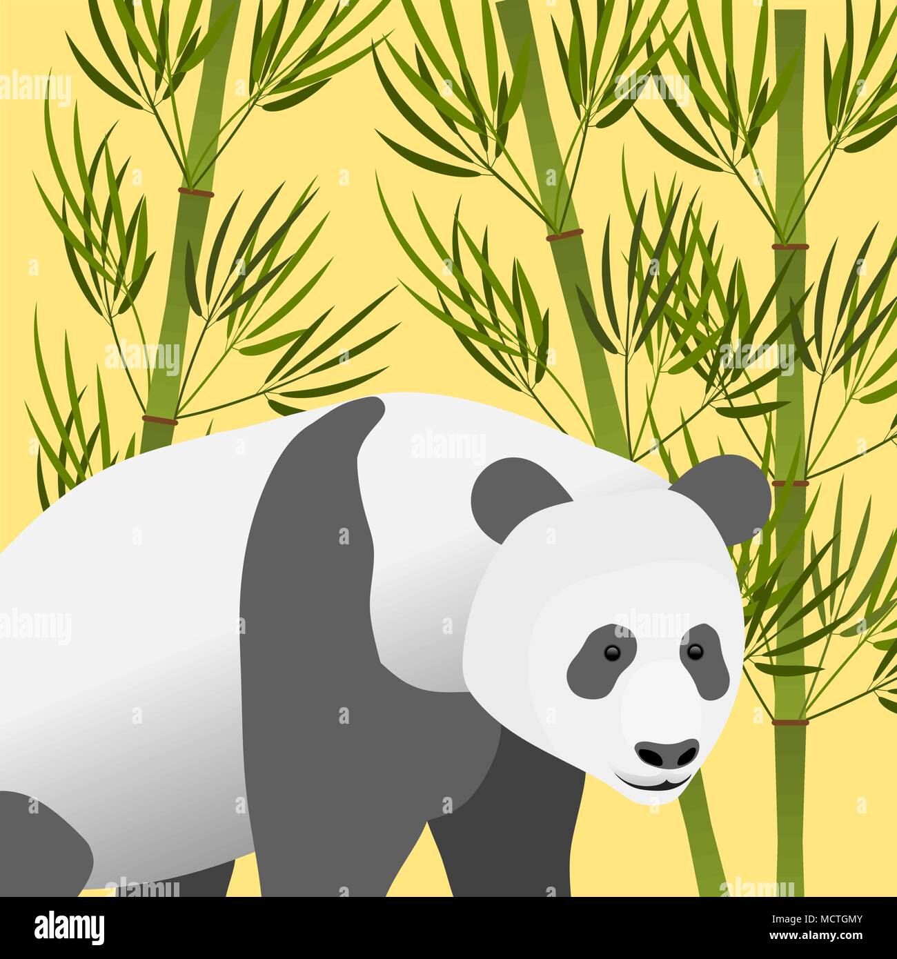 Panda with bamboo design hi-res stock photography and images - Alamy