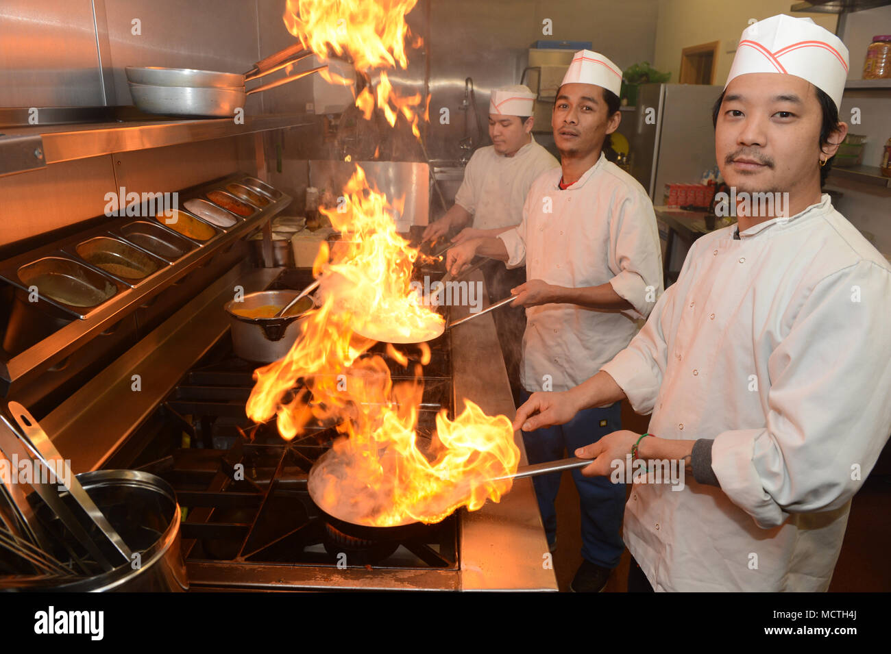 Chef Cooking With Fire