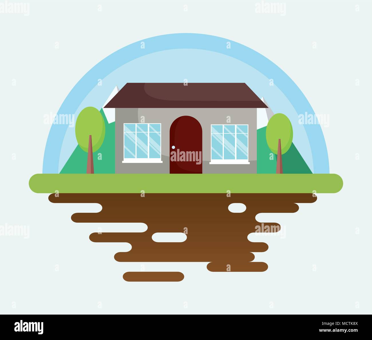 American residence outside Stock Vector Images - Alamy