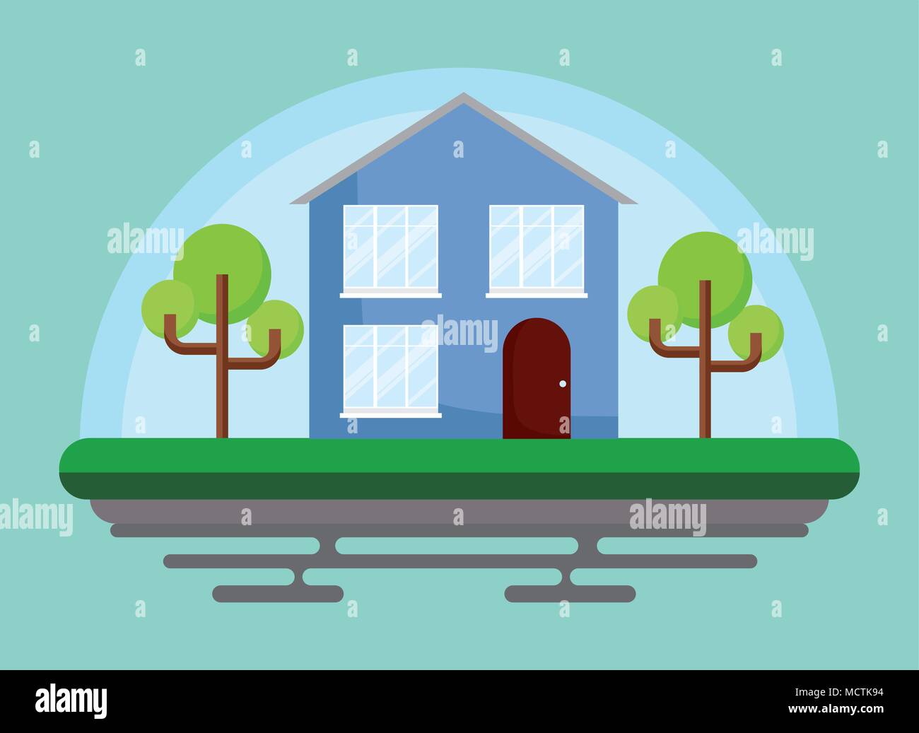 American residence outside Stock Vector Images - Alamy