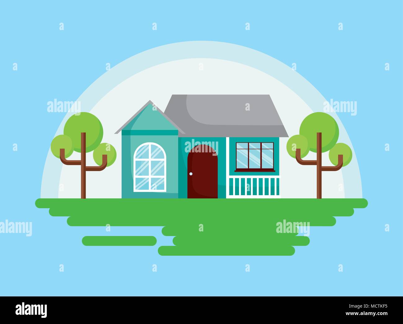 American residence outside Stock Vector Images - Alamy