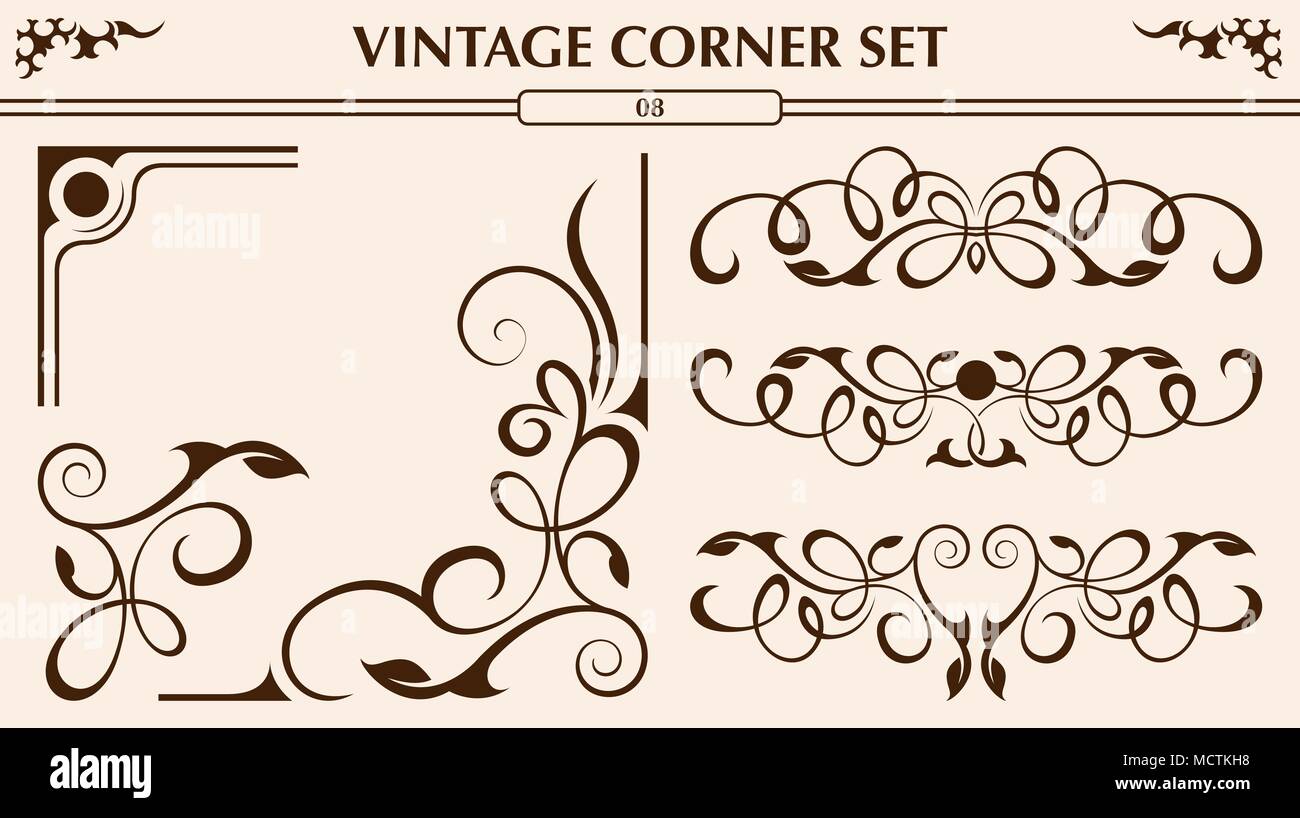 Vintage corner set Stock Vector Image & Art - Alamy