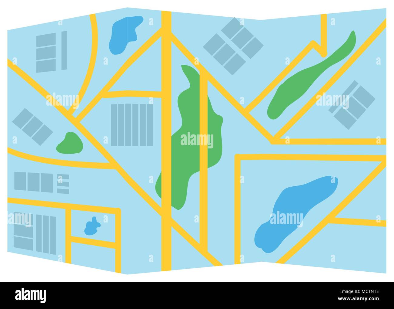 modern map with route location technology Stock Vector Image & Art - Alamy