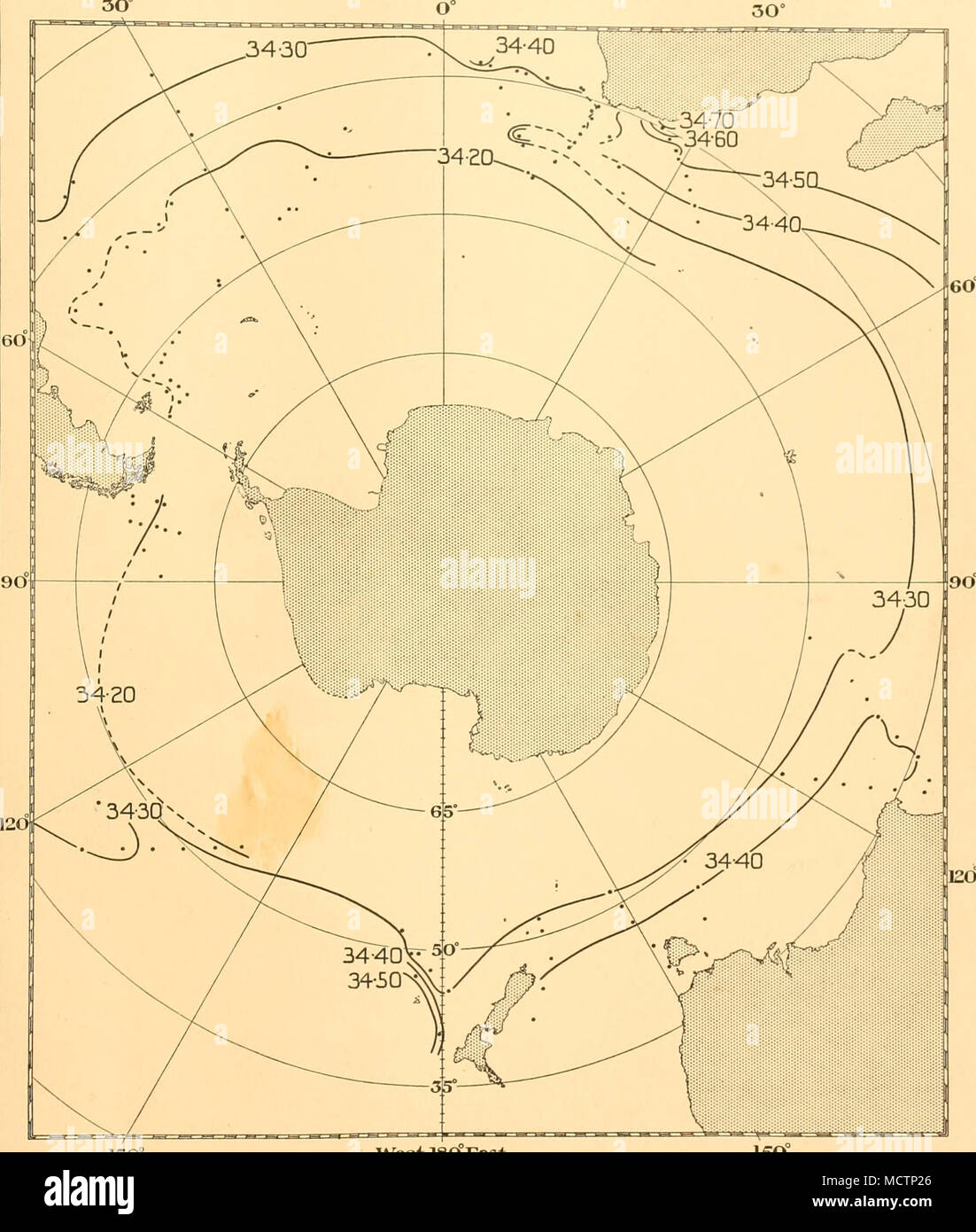 . 150' West 180 East 150 Fig. 16. The geographical position of the 34 ...