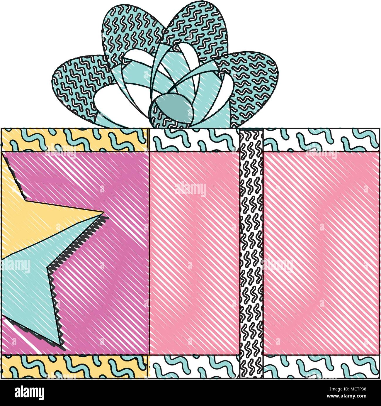 gift box icon over white background, colorful design. vector ...