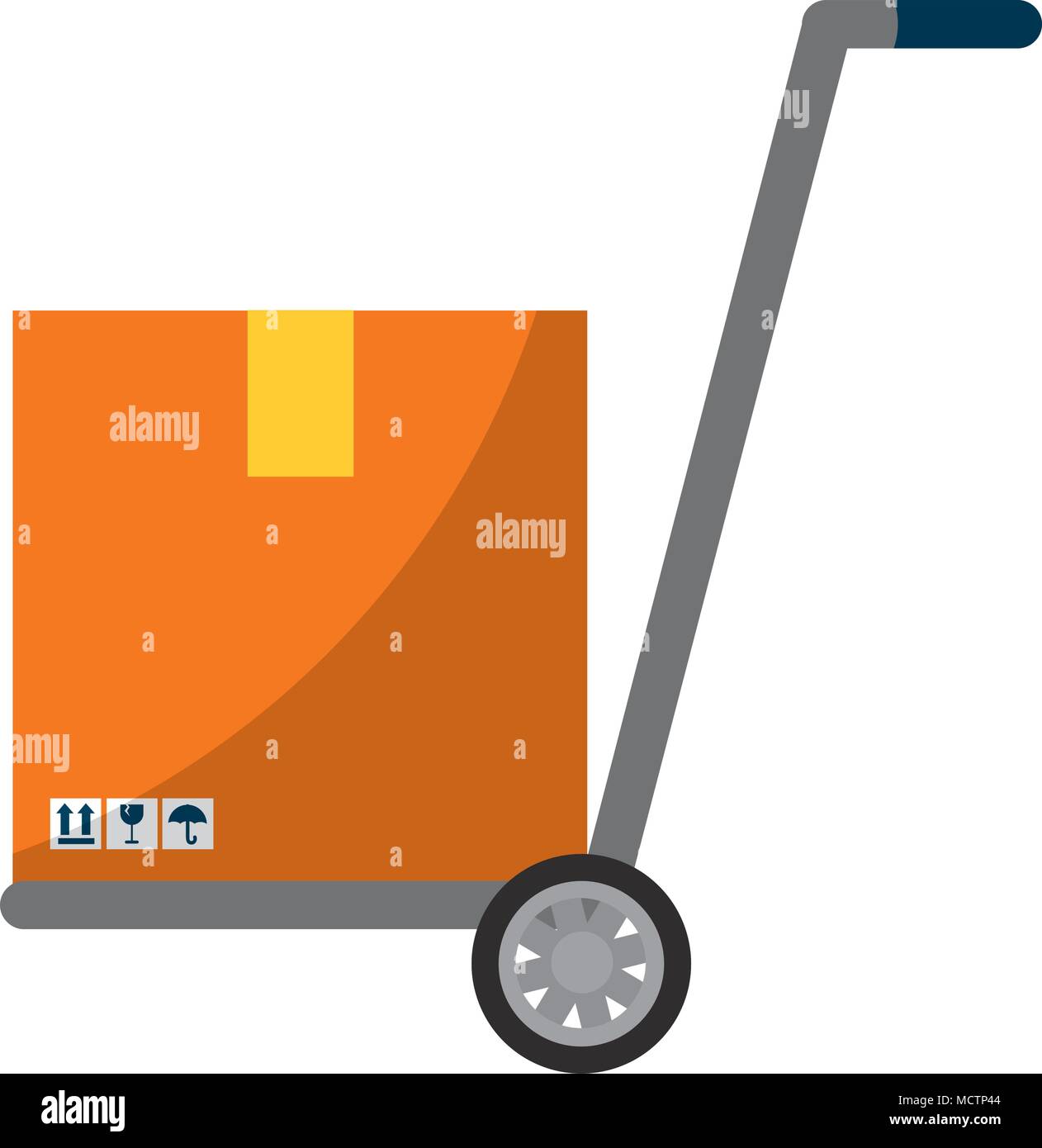 platform trolleys with delivery box package Stock Vector Image & Art ...