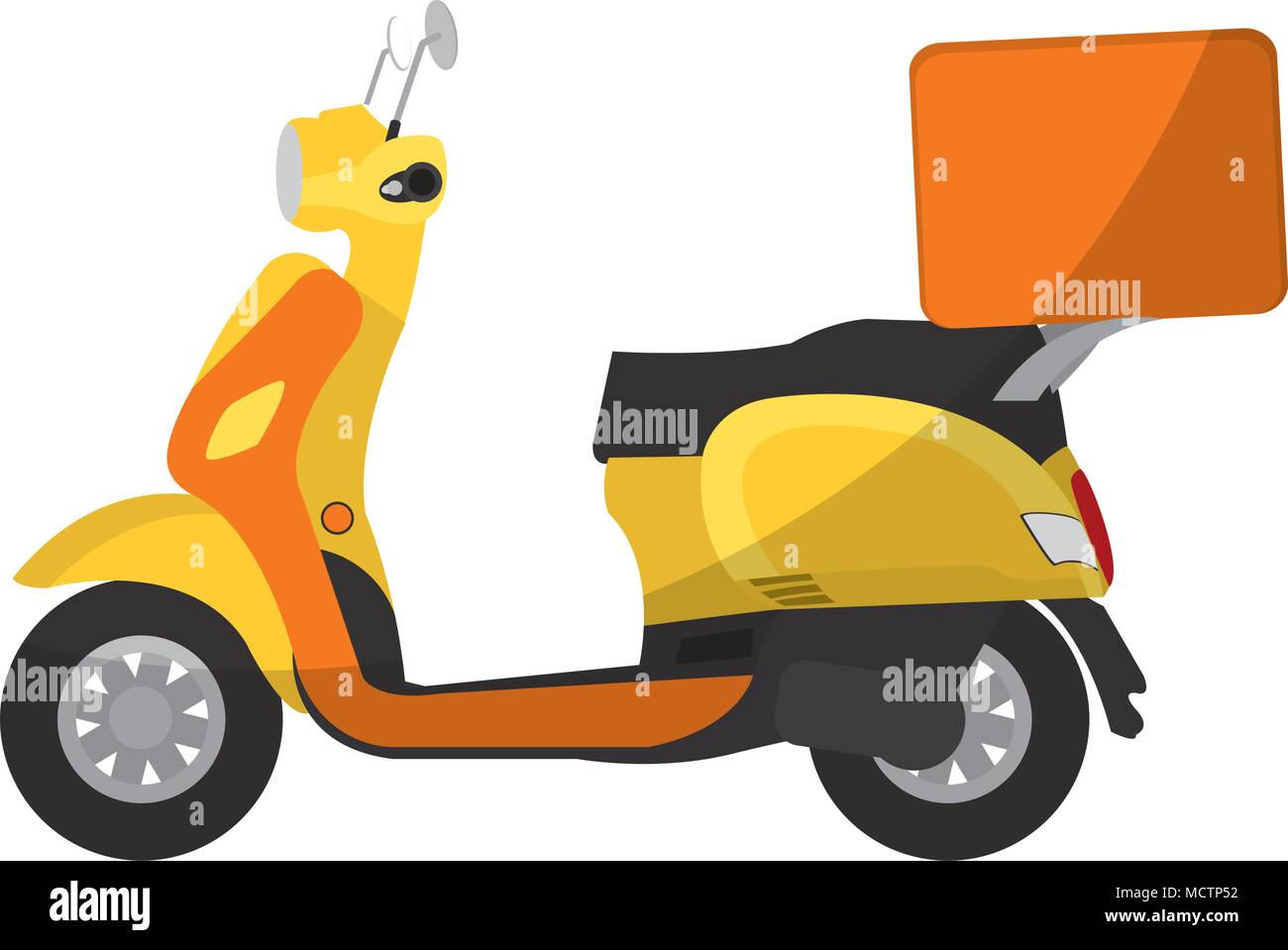 delivery motorcycle transport with package service Stock Vector Image ...