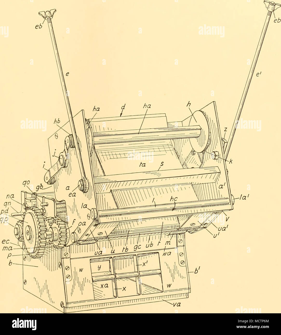 . Fig. 15. Perspective drawing of the internal mechanism frame seen ...