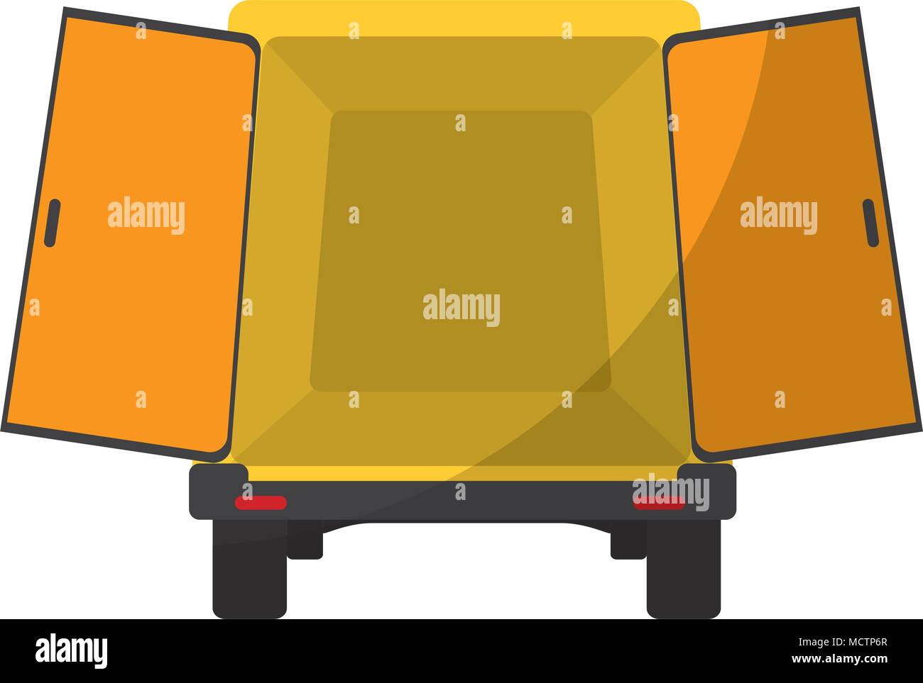 trunk delivery transport with doors open Stock Vector Image & Art - Alamy