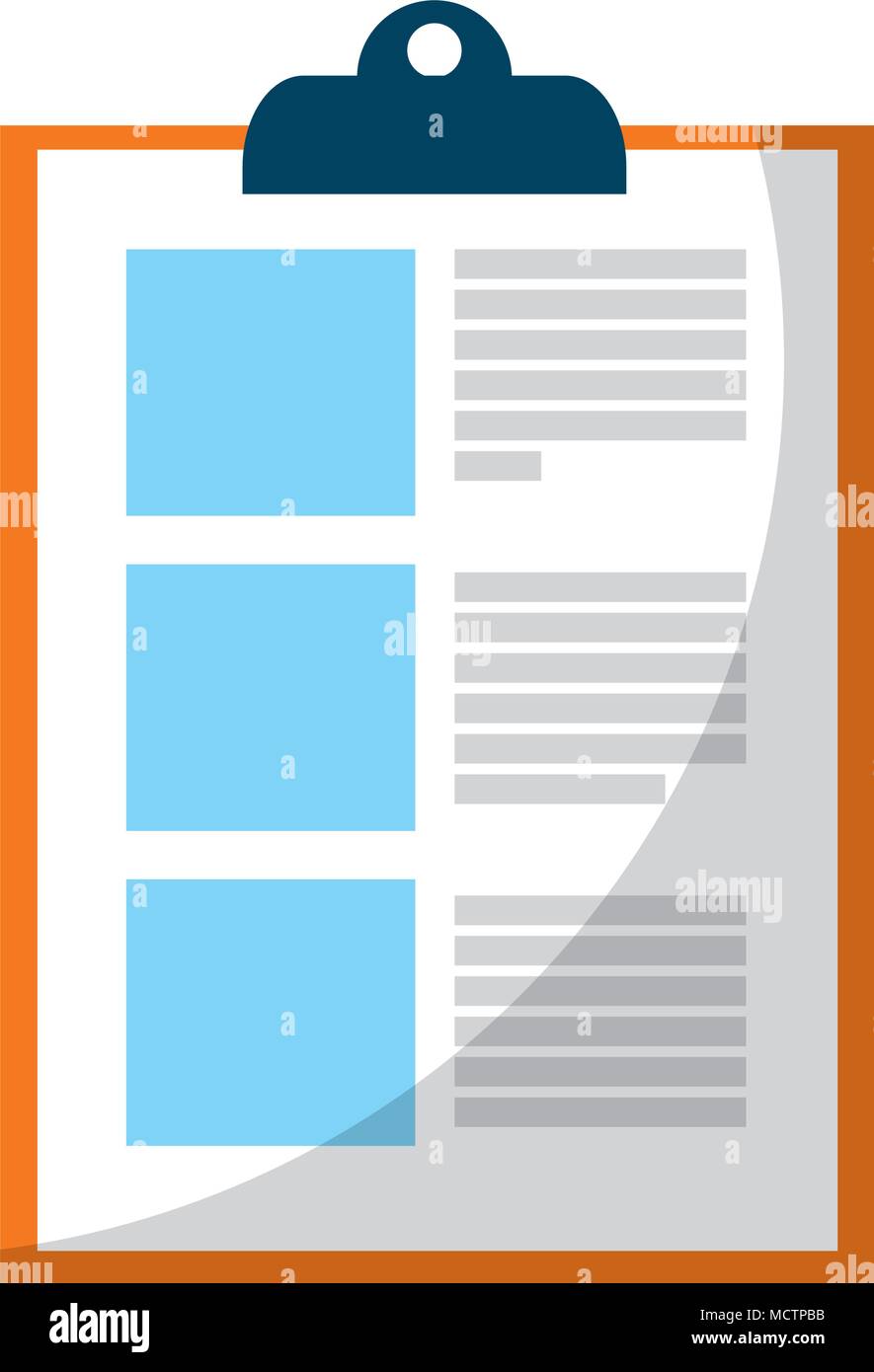 business check list document in the clipboard Stock Vector Image & Art ...