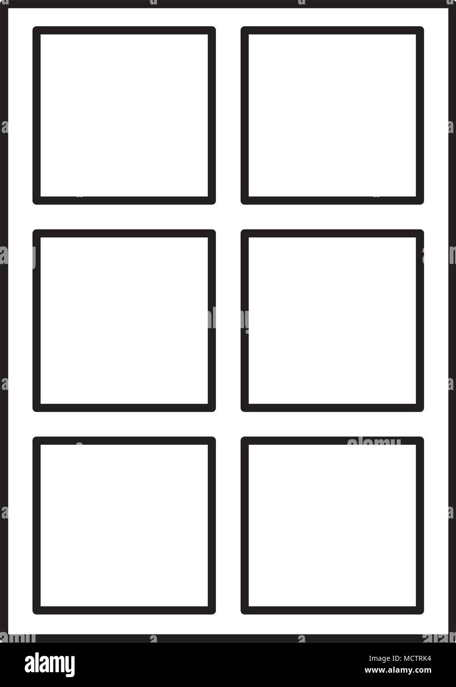 line glass window with modern frame architecture Stock Vector Image ...