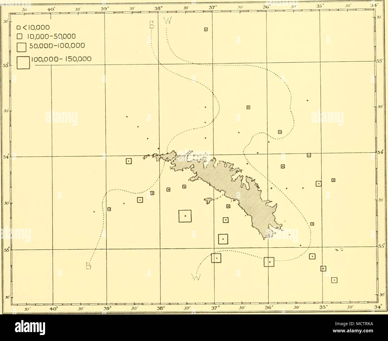 . Fig. 32. Distribution of Thalassiothrix antarctica round South ...