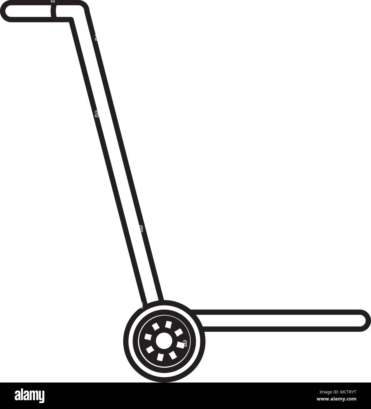 line platform trolleys object to delivery service Stock Vector Image ...