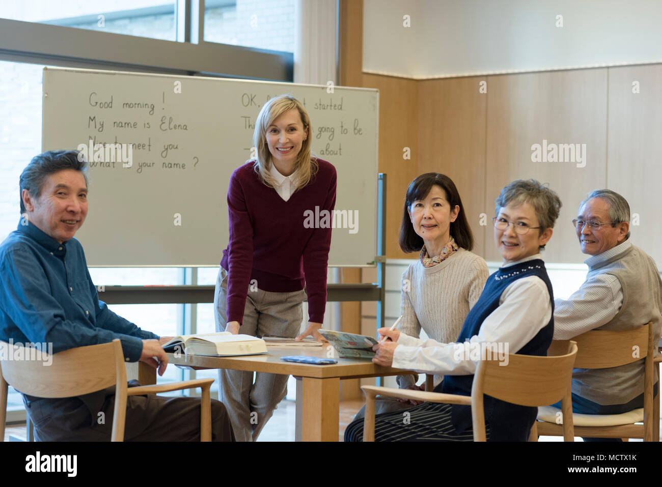 English school for senior people Stock Photo - Alamy