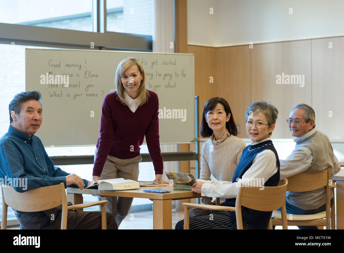 English school for senior people Stock Photo - Alamy