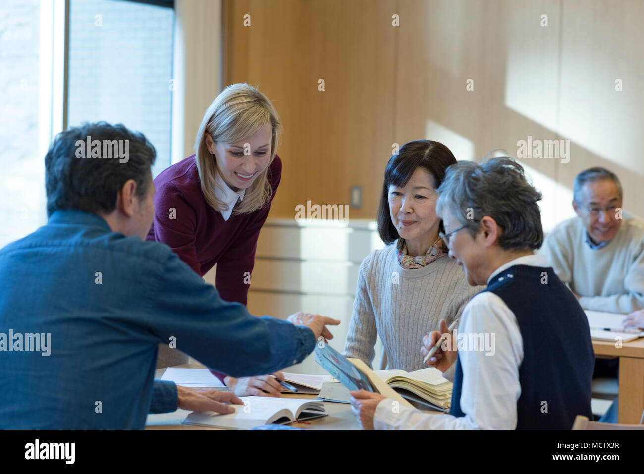 English school for senior people Stock Photo - Alamy
