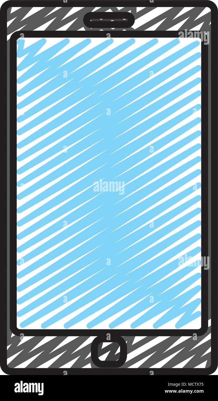 doodle electronic smartphone digital communication technology Stock ...