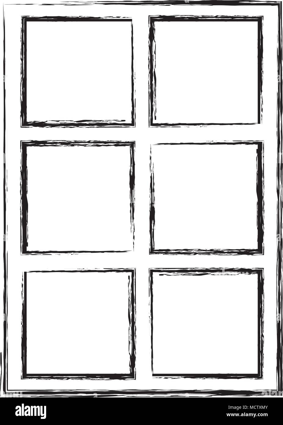 grunge glass window with modern frame architecture Stock Vector Image ...